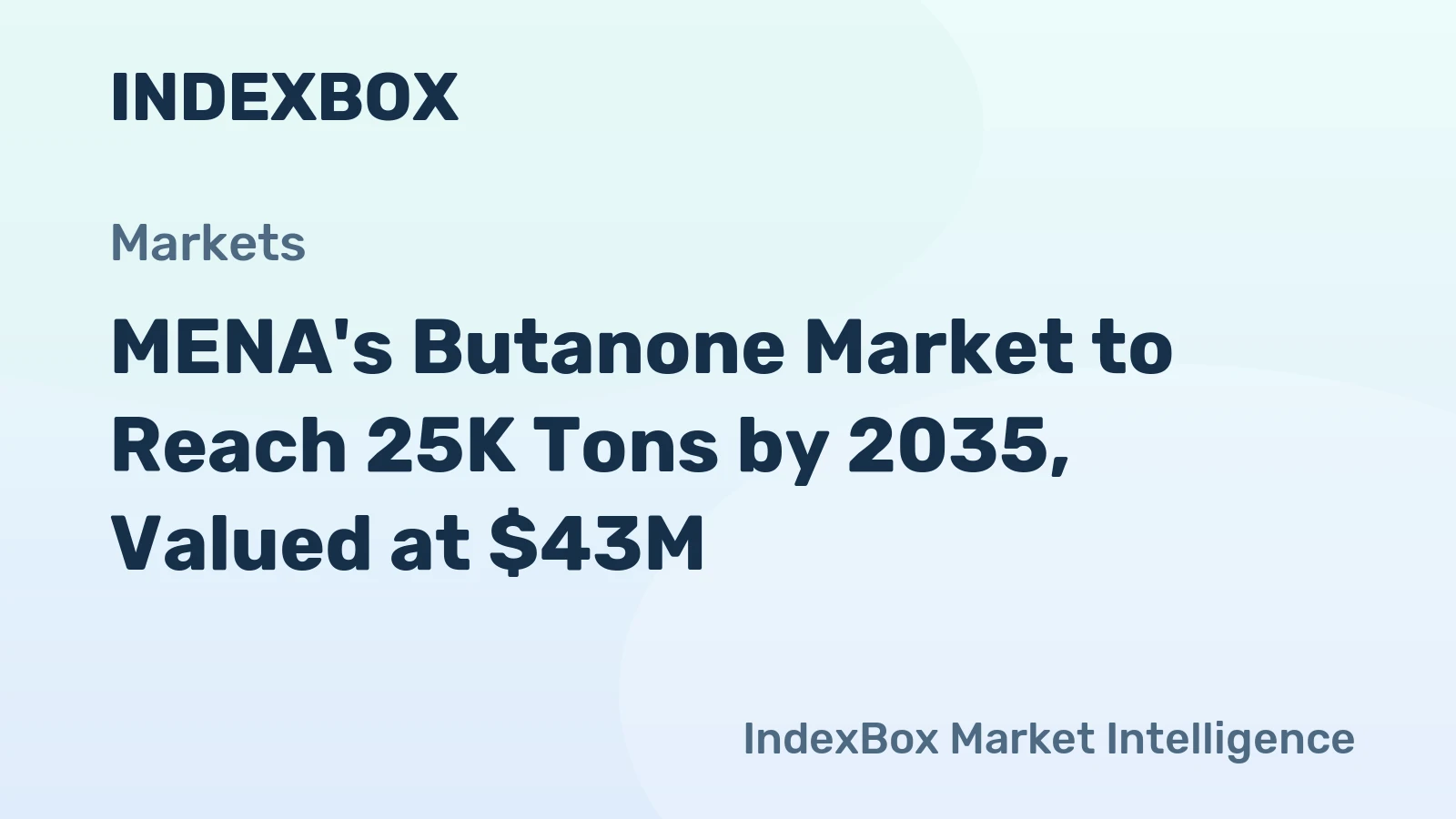 MENA's Butanone Market to Reach 25K Tons by 2035, Valued at $43M