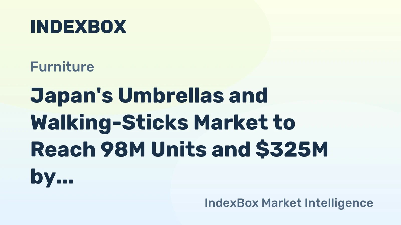Japan's Umbrellas and Walking-Sticks Market to Reach 98M Units and $325M by 2035