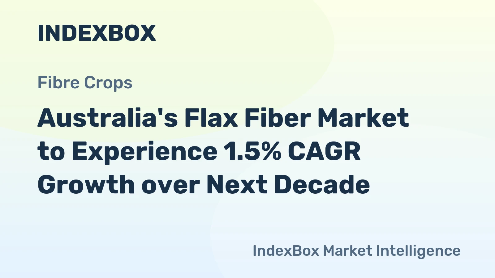 Australia's Flax Fiber Market to Experience 1.5% CAGR Growth over Next Decade