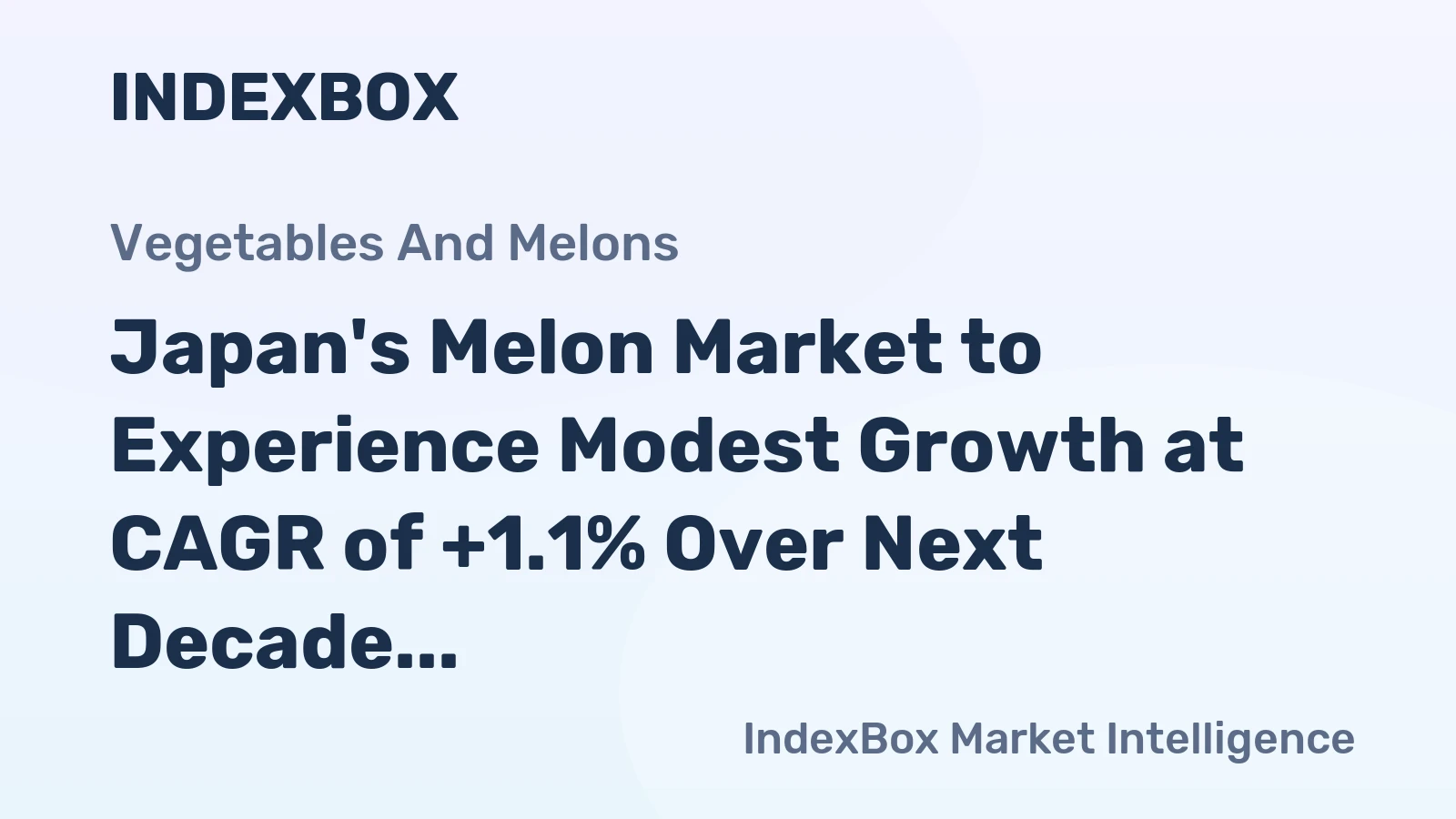 Japan's Melon Market to Experience Modest Growth at CAGR of +1.1% Over Next Decade