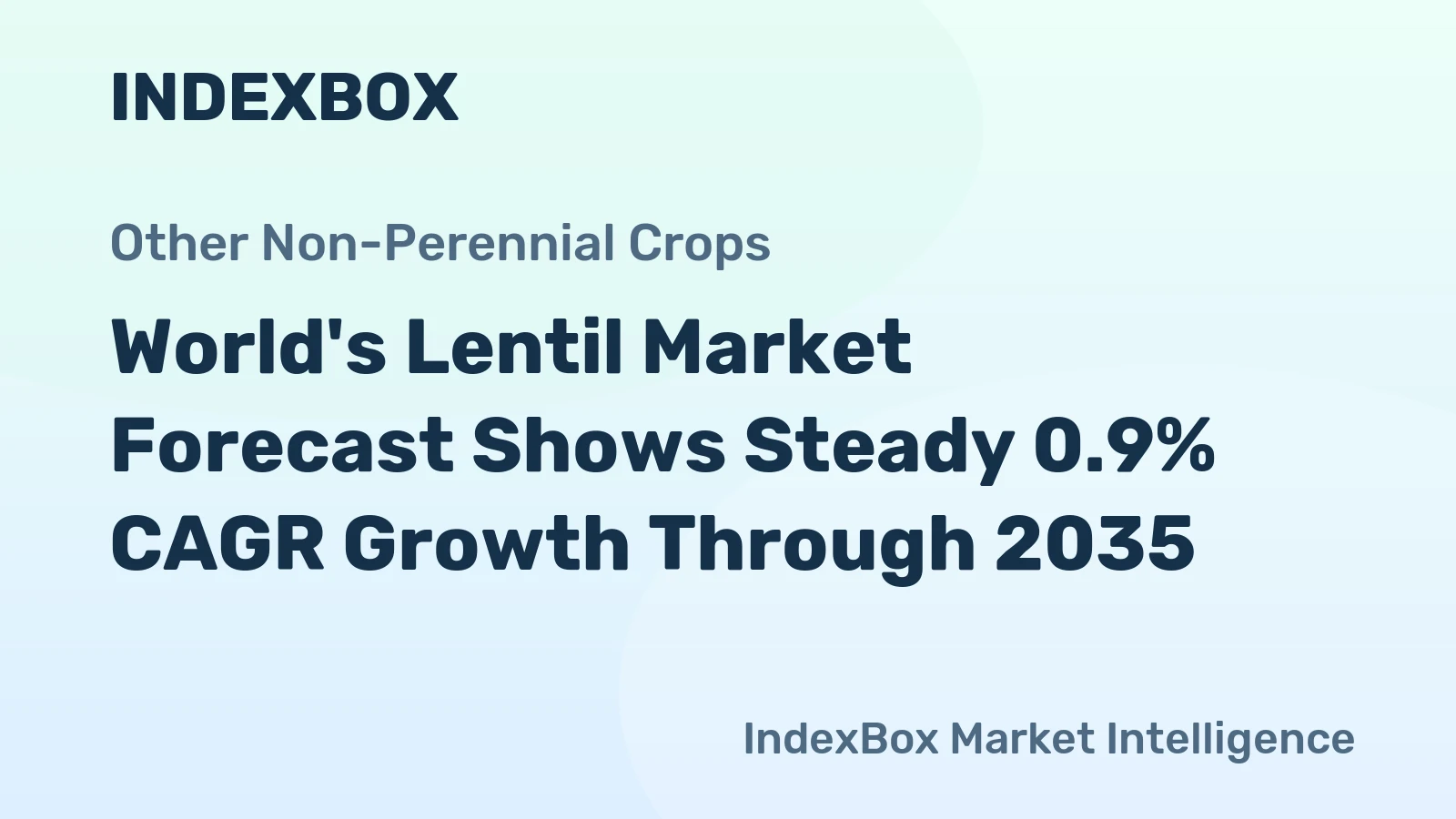 World's Lentil Market Forecast Shows Steady 0.9% CAGR Growth Through 2035
