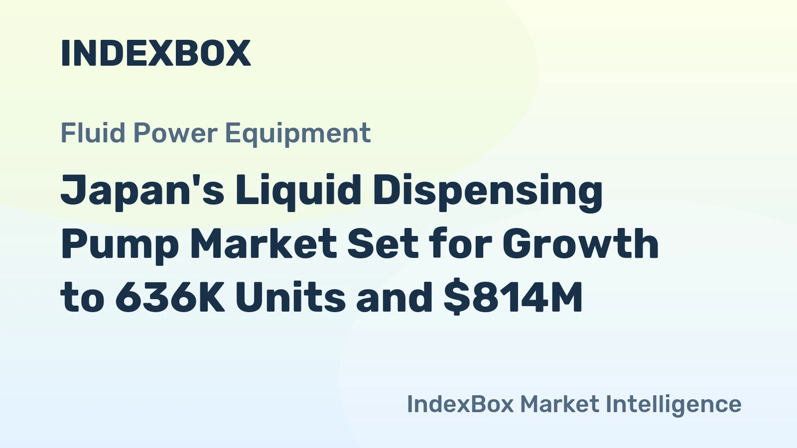 Japan's Liquid Dispensing Pump Market Set for Growth to 636K Units and $814M