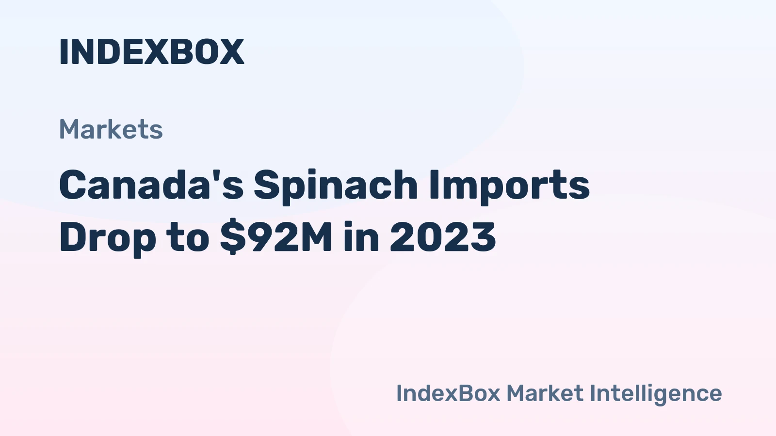 Canada's Spinach Imports Drop to $92M in 2023