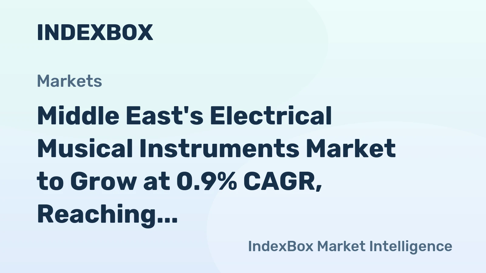 Middle East's Electrical Musical Instruments Market to Grow at 0.9% CAGR, Reaching 633K Units by 2035