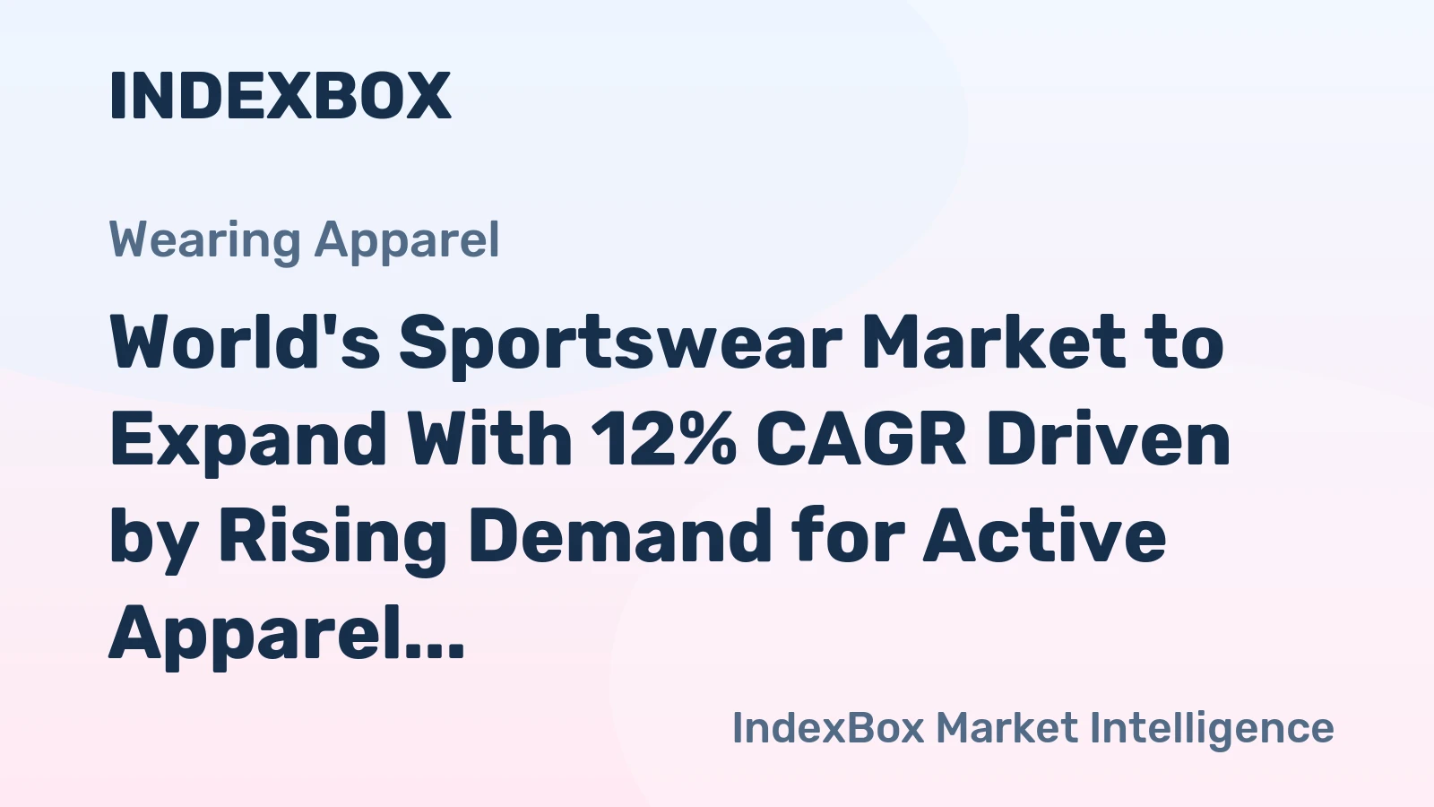 World's Sportswear Market to Expand With 12% CAGR Driven by Rising Demand for Active Apparel