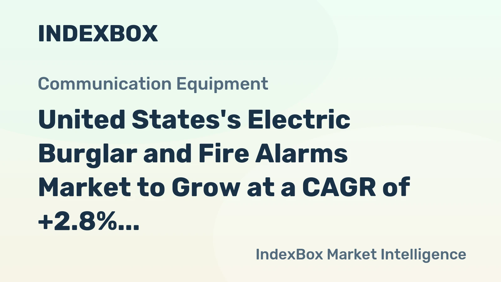 United States's Electric Burglar and Fire Alarms Market to Grow at a CAGR of +2.8%, Reaching $4B by 2035