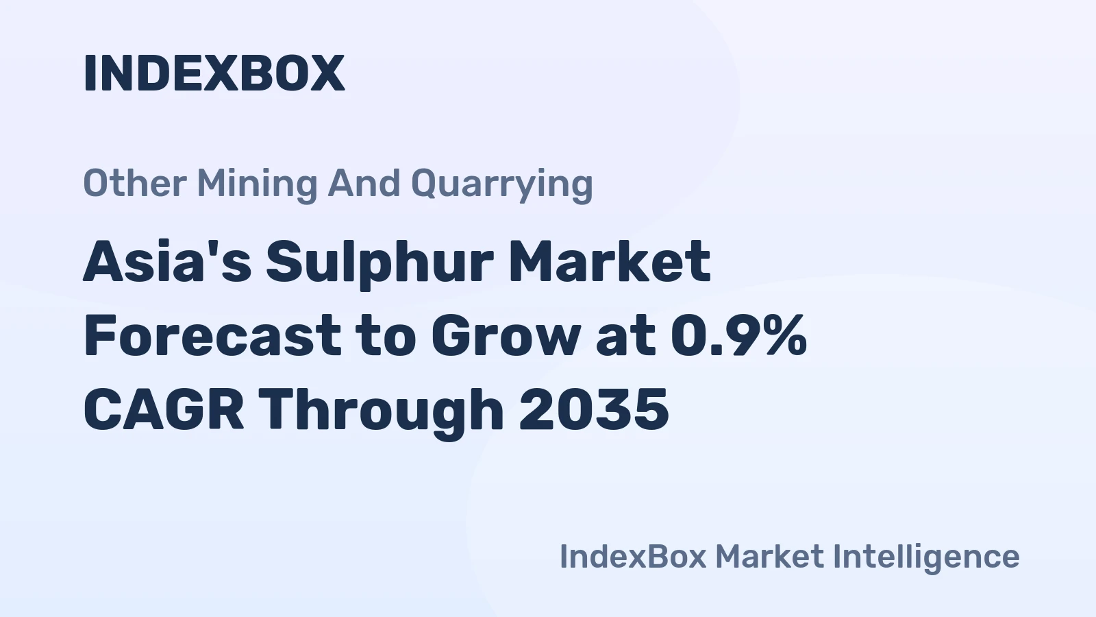 Asia's Sulphur Market Forecast to Grow at 0.9% CAGR Through 2035