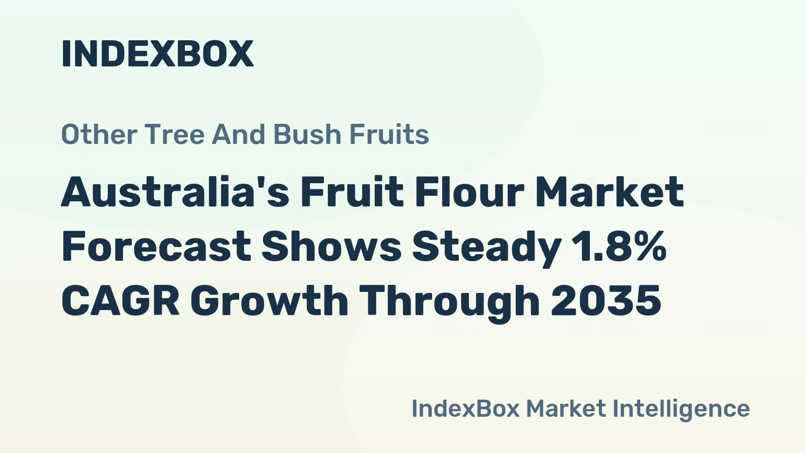 Australia's Fruit Flour Market Forecast Shows Steady 1.8% CAGR Growth Through 2035