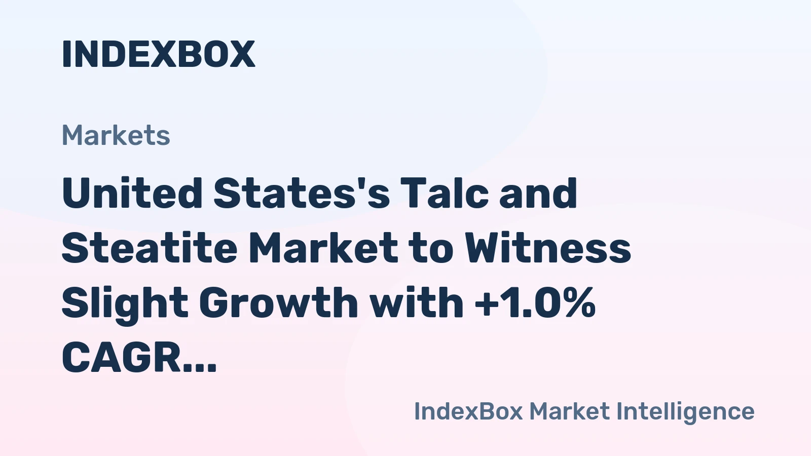 United States's Talc and Steatite Market to Witness Slight Growth with +1.0% CAGR in Value over the Next Decade