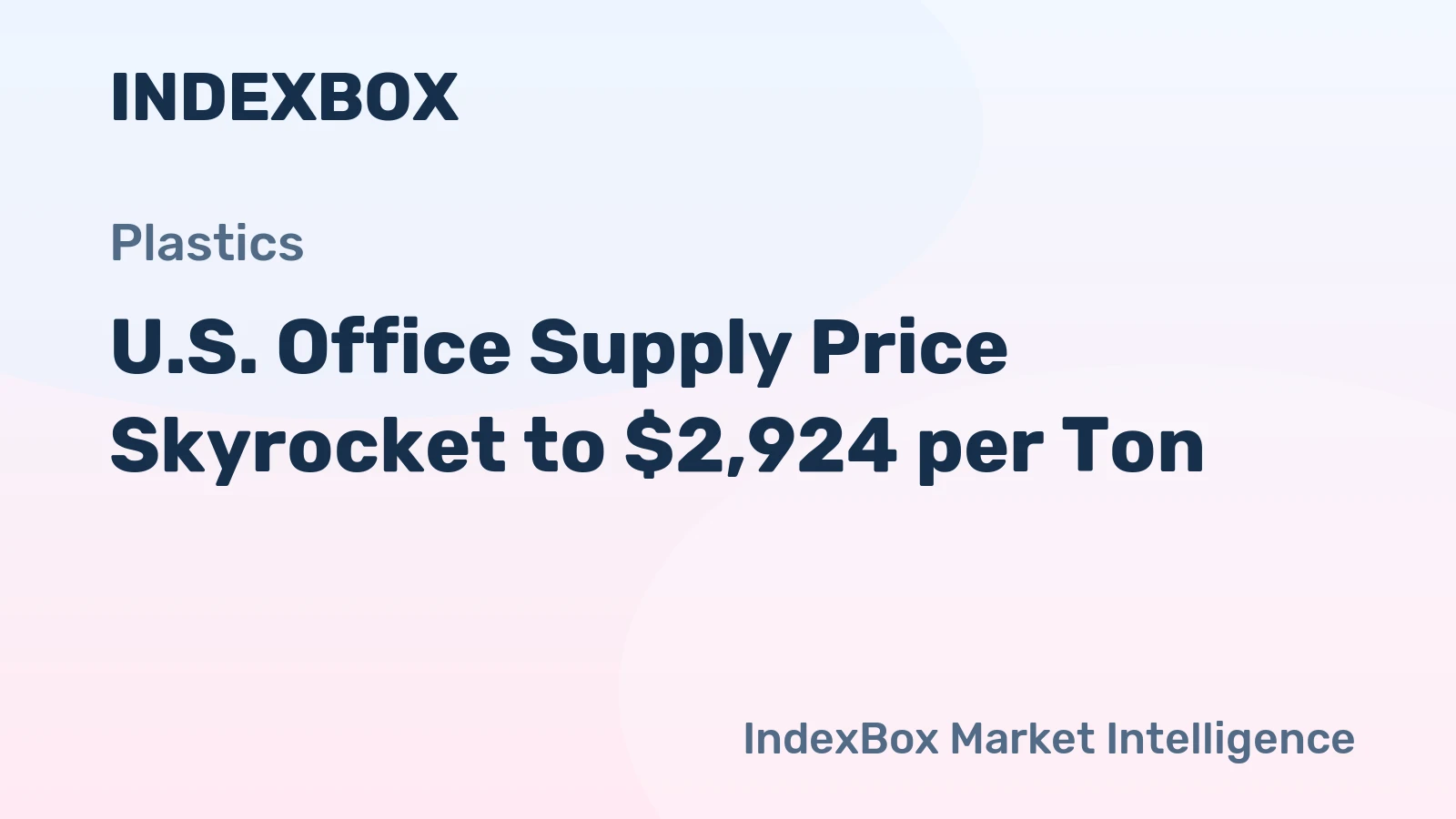 U.S. Office Supply Price Skyrocket to $2,924 per Ton