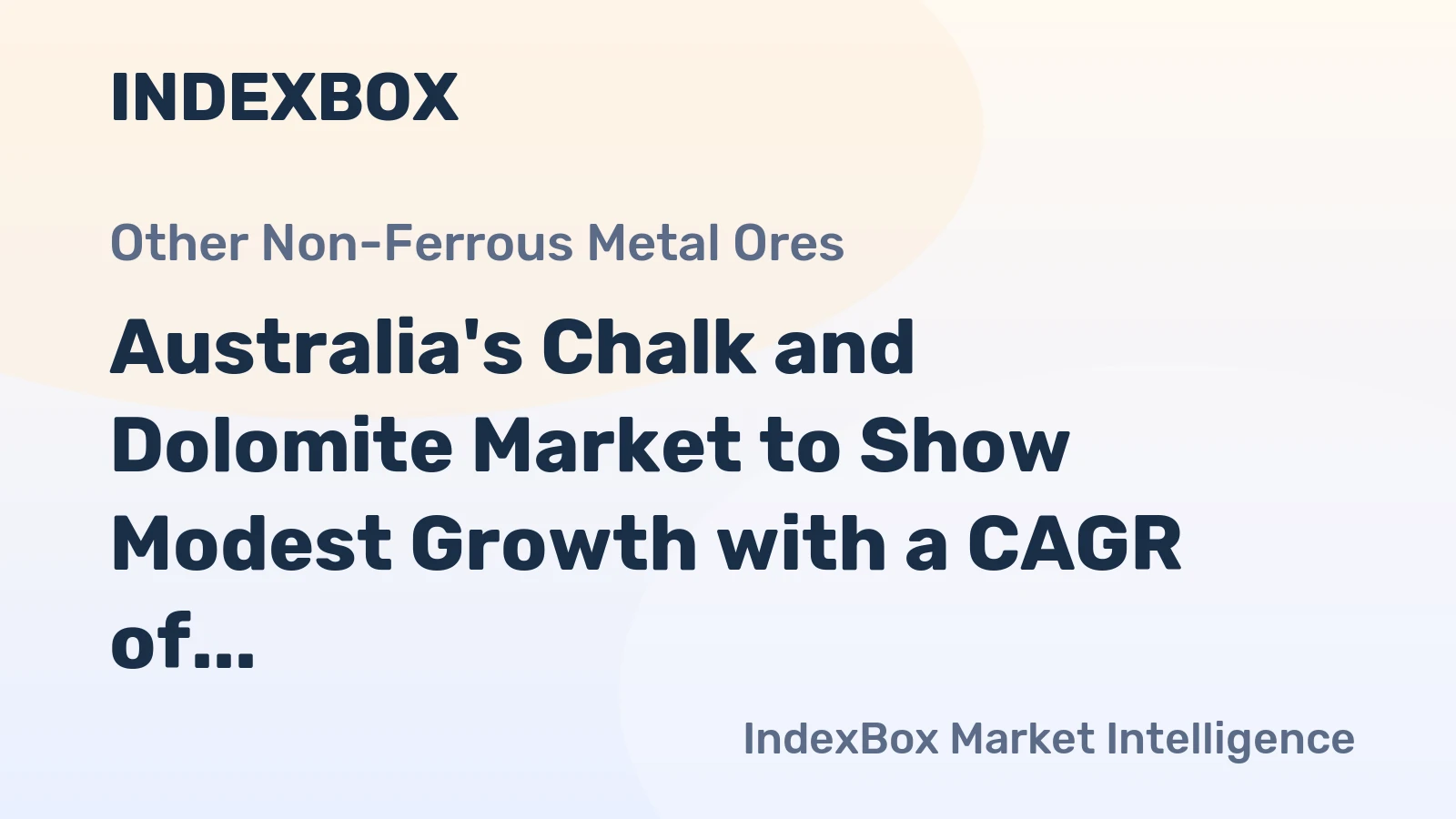 Australia's Chalk and Dolomite Market to Show Modest Growth with a CAGR of +0.1% from 2024 to 2035
