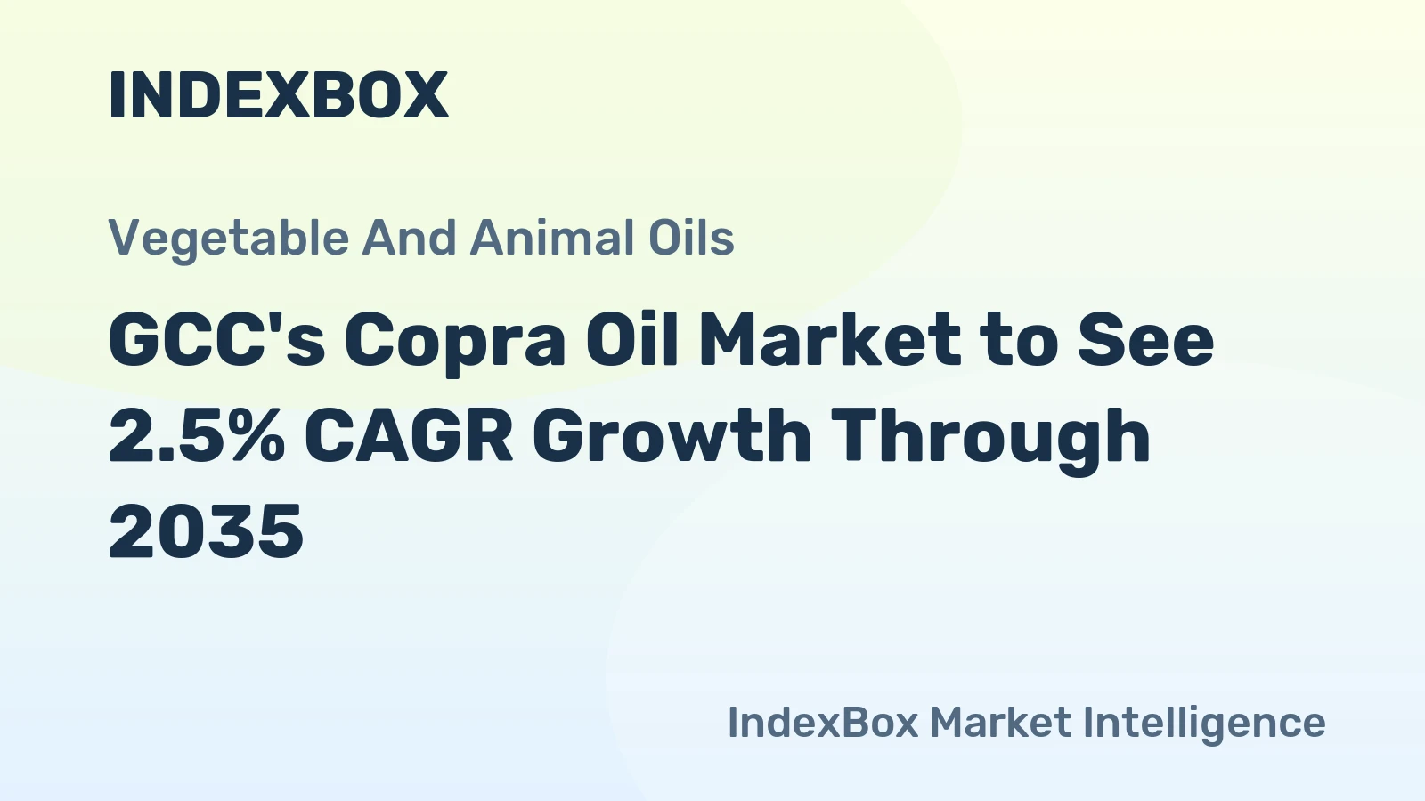 GCC's Copra Oil Market to See 2.5% CAGR Growth Through 2035
