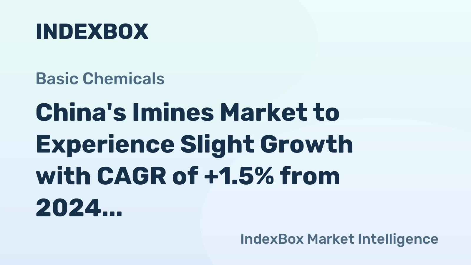 China's Imines Market to Experience Slight Growth with CAGR of +1.5% from 2024 to 2035
