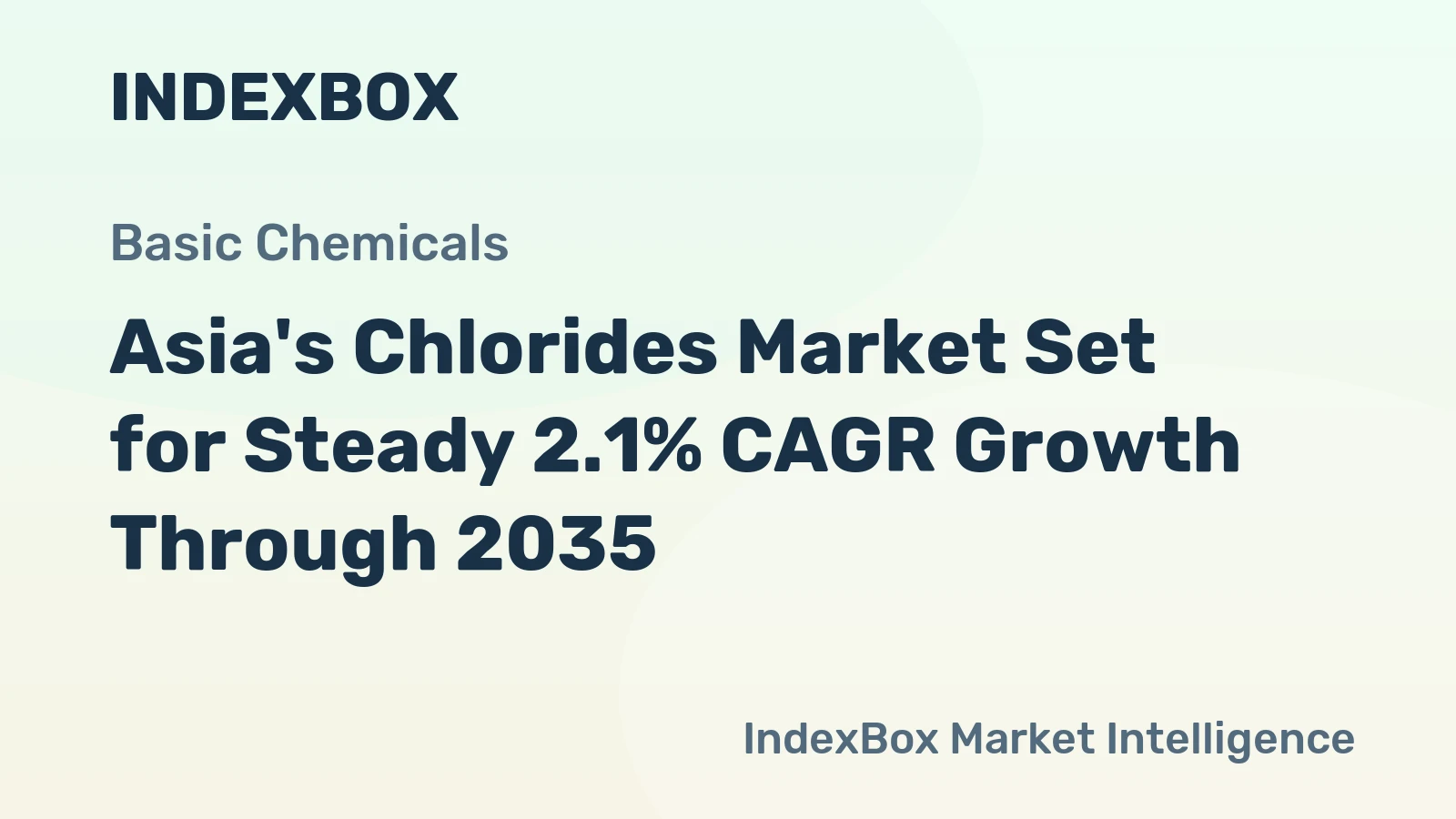 Asia's Chlorides Market Set for Steady 2.1% CAGR Growth Through 2035
