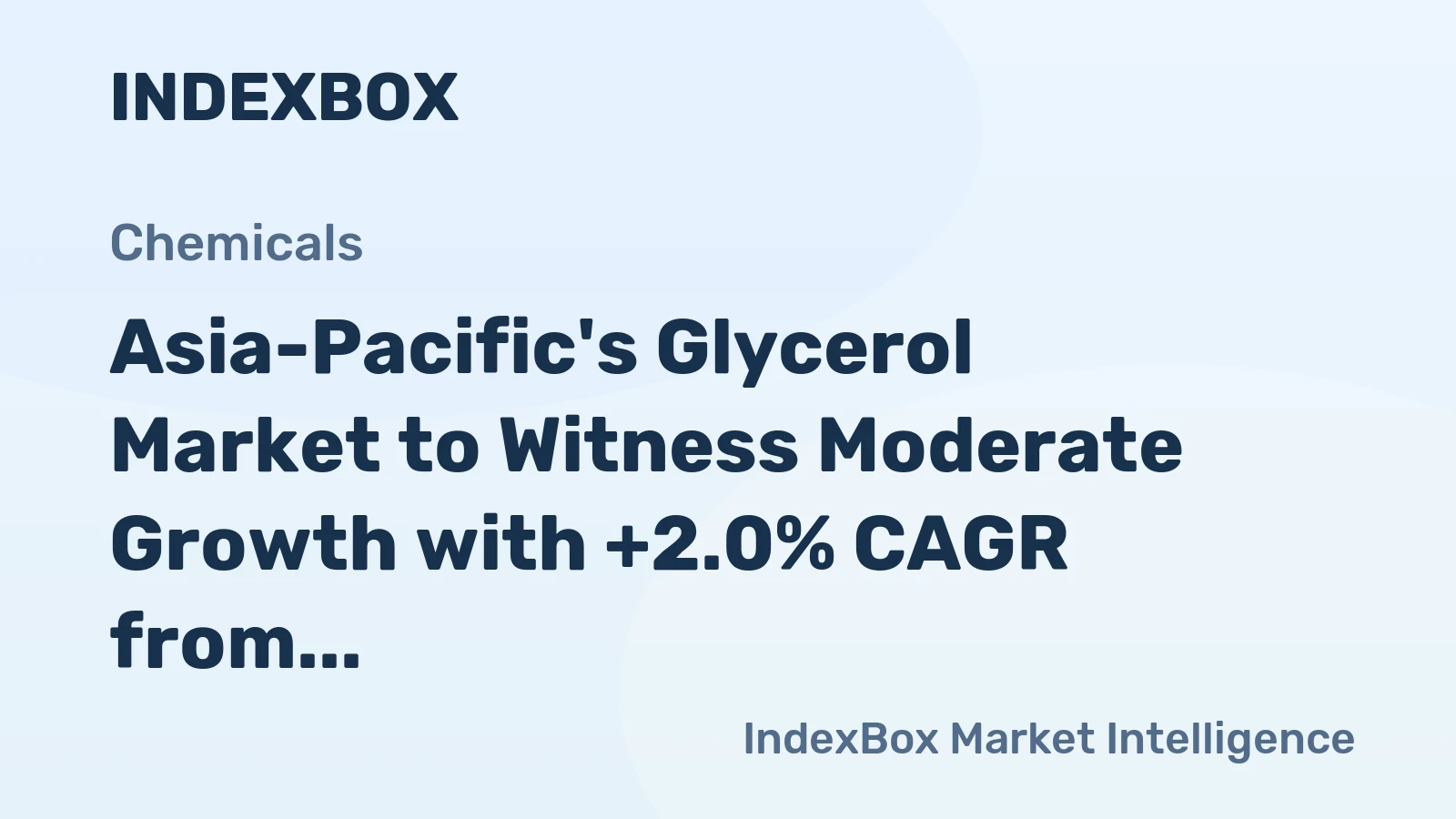 Asia-Pacific's Glycerol Market to Witness Moderate Growth with +2.0% CAGR from 2024 to 2035