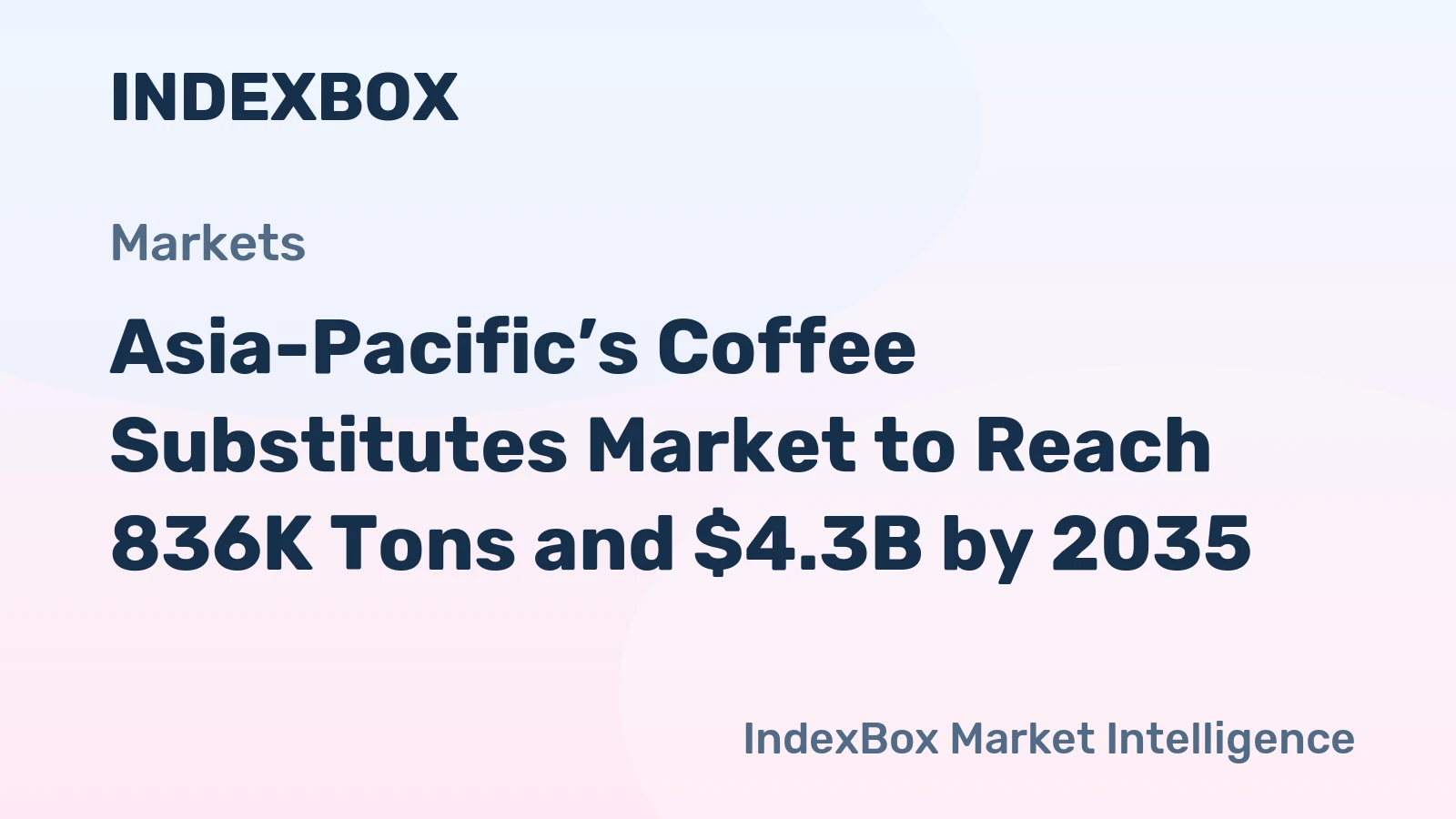 Asia-Pacific’s Coffee Substitutes Market to Reach 836K Tons and $4.3B by 2035