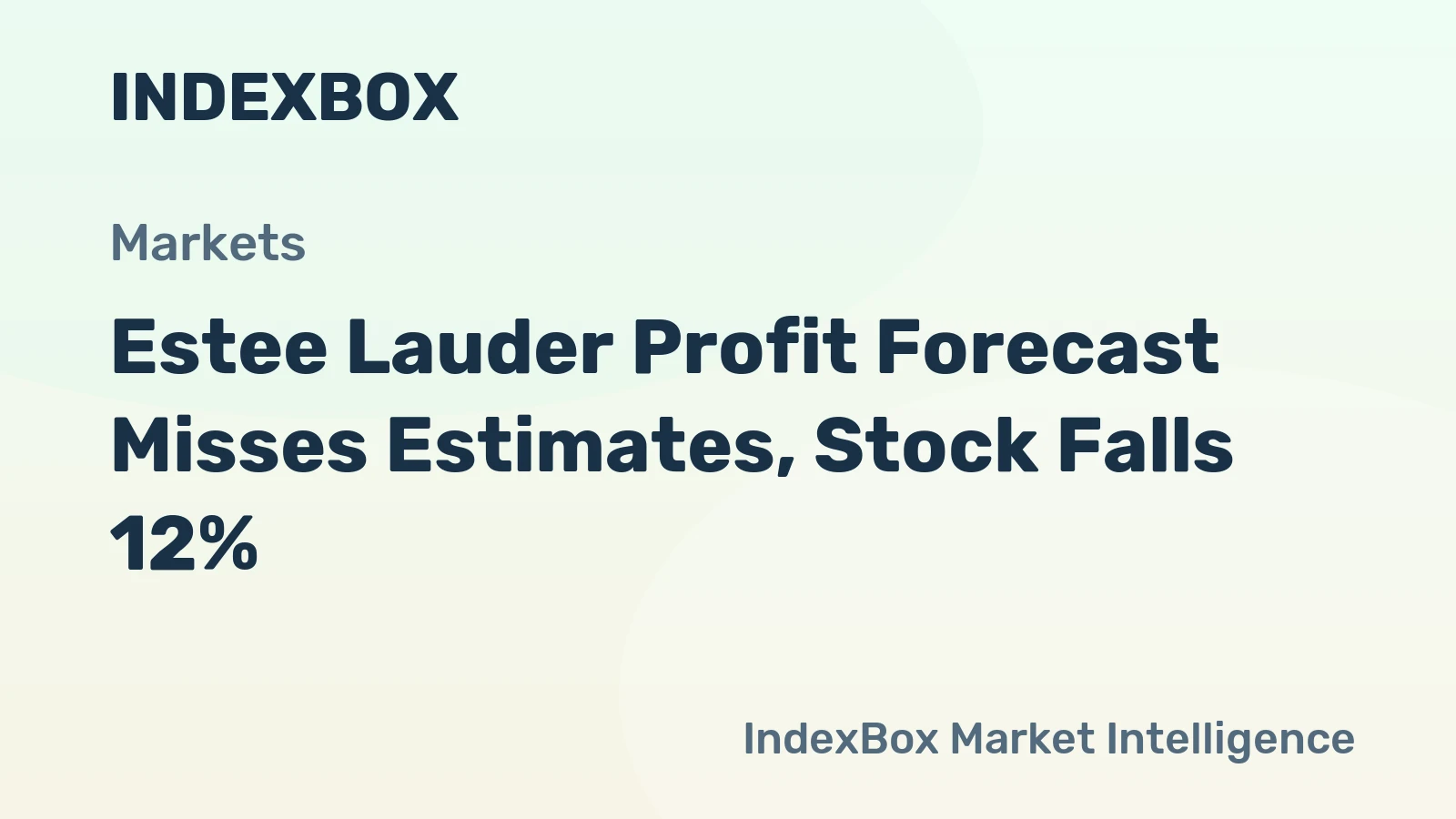 Estee Lauder Profit Forecast Misses Estimates, Stock Falls 12%