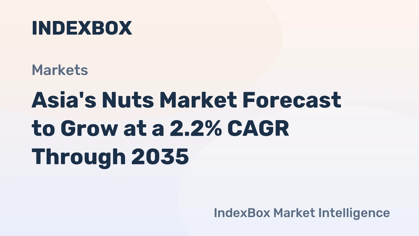 Asia's Nuts Market Forecast to Grow at a 2.2% CAGR Through 2035