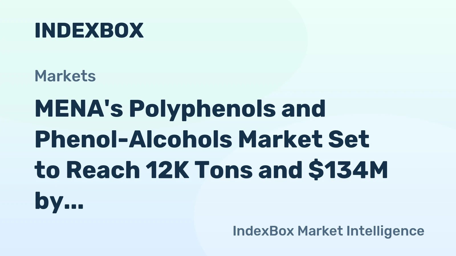 MENA's Polyphenols and Phenol-Alcohols Market Set to Reach 12K Tons and $134M by 2035