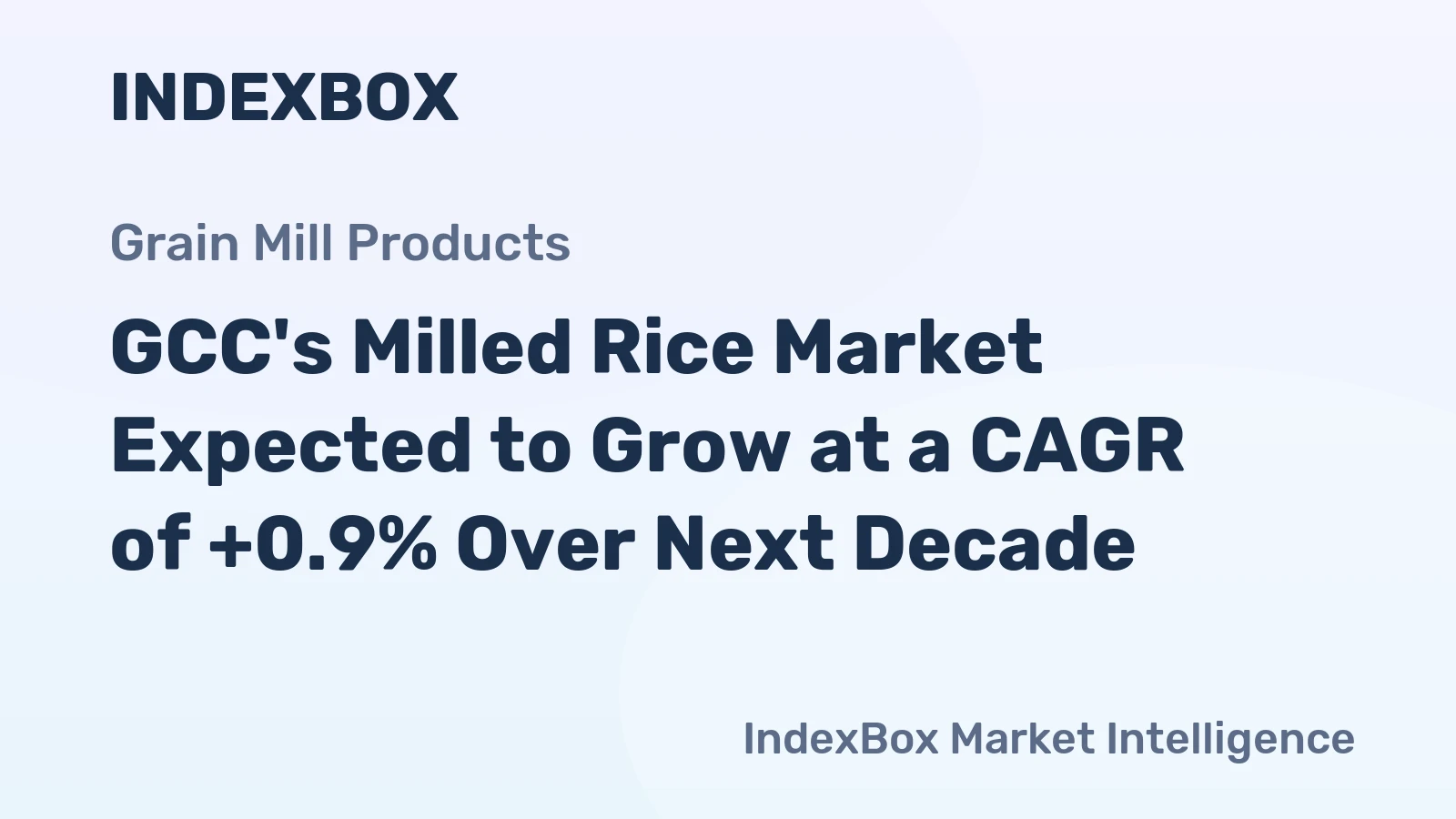 GCC's Milled Rice Market Expected to Grow at a CAGR of +0.9% Over Next Decade