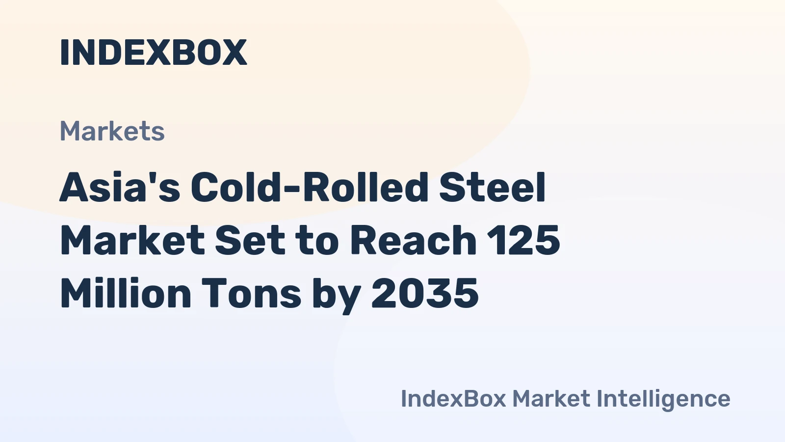 Asia's Cold-Rolled Steel Market Set to Reach 125 Million Tons by 2035