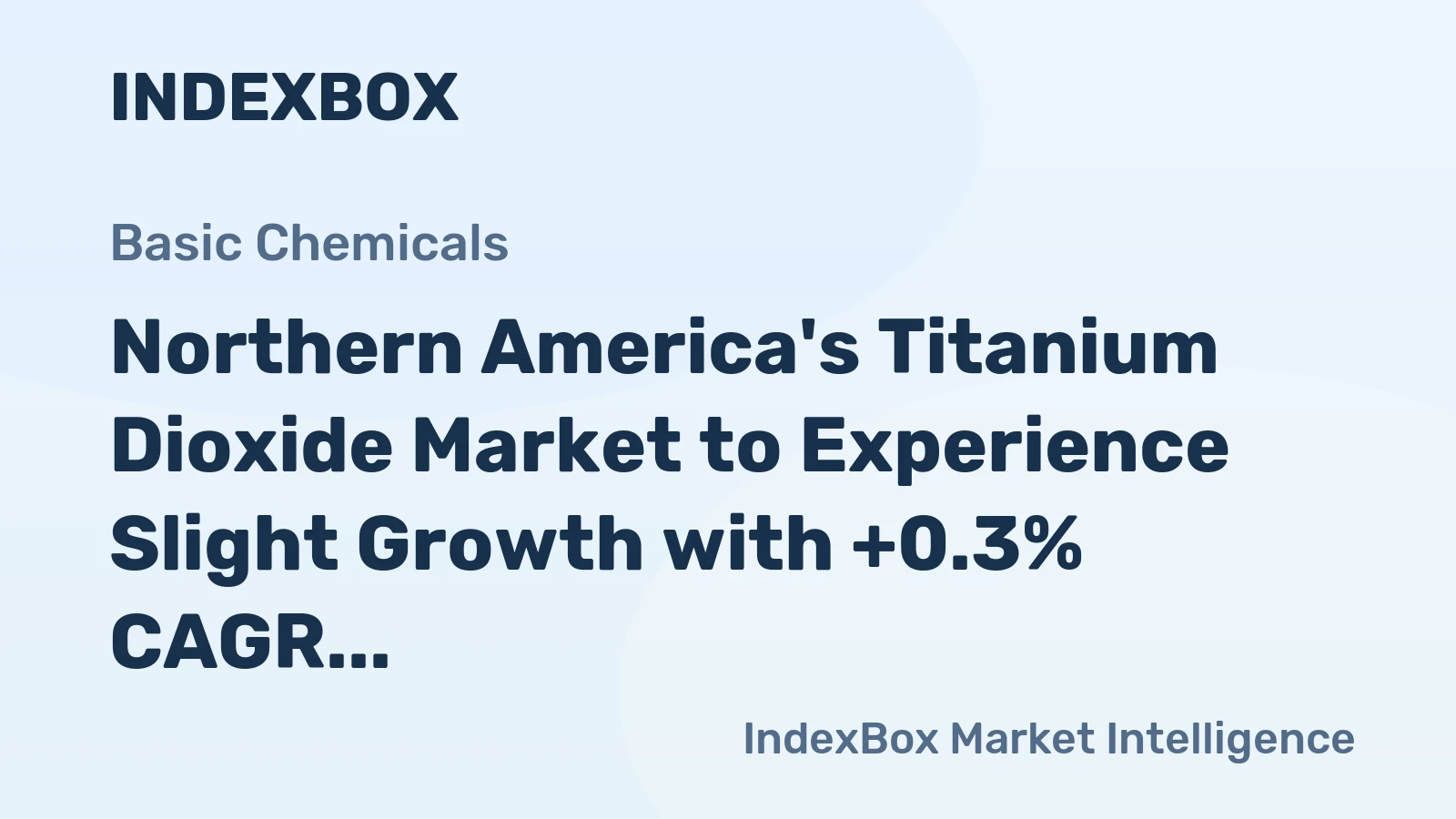 Northern America's Titanium Dioxide Market to Experience Slight Growth with +0.3% CAGR