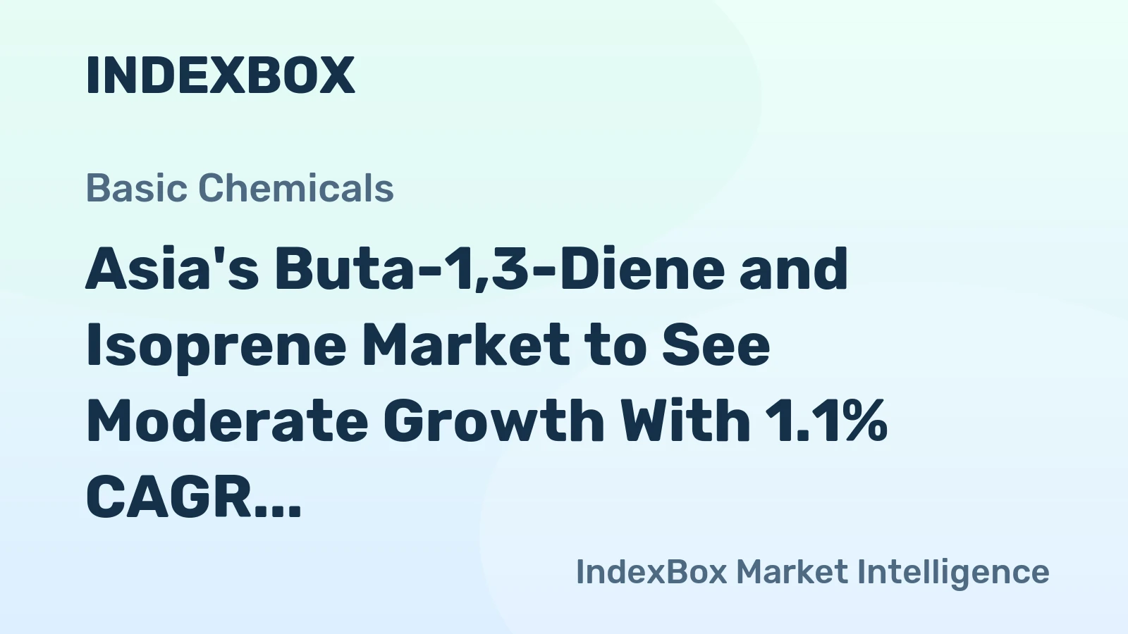 Asia's Buta-1,3-Diene and Isoprene Market to See Moderate Growth With 1.1% CAGR Through 2035
