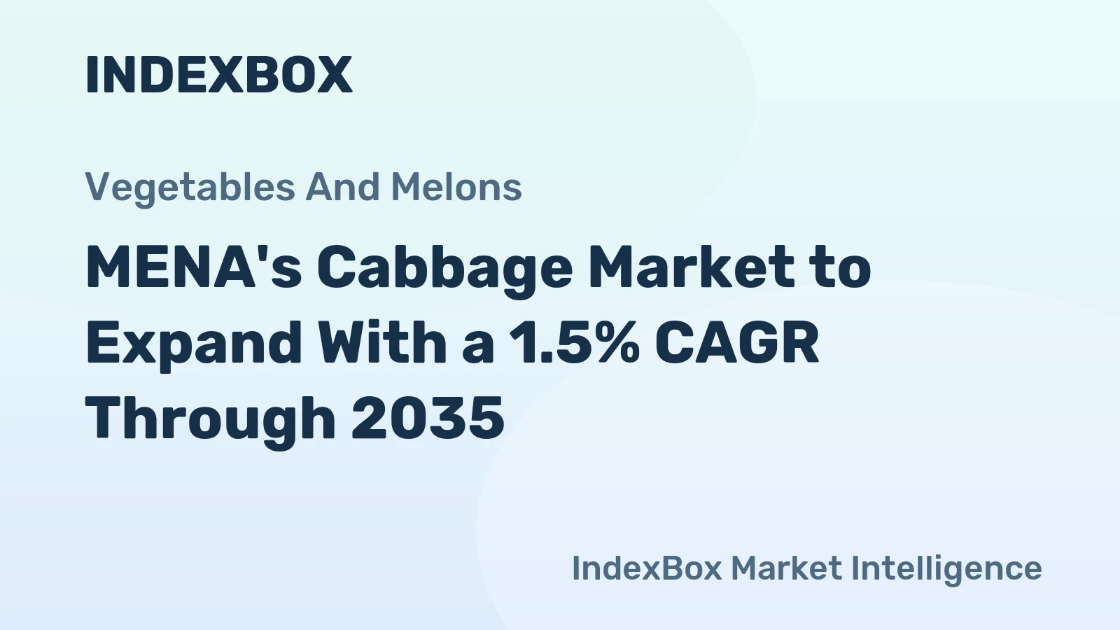 MENA's Cabbage Market to Expand With a 1.5% CAGR Through 2035