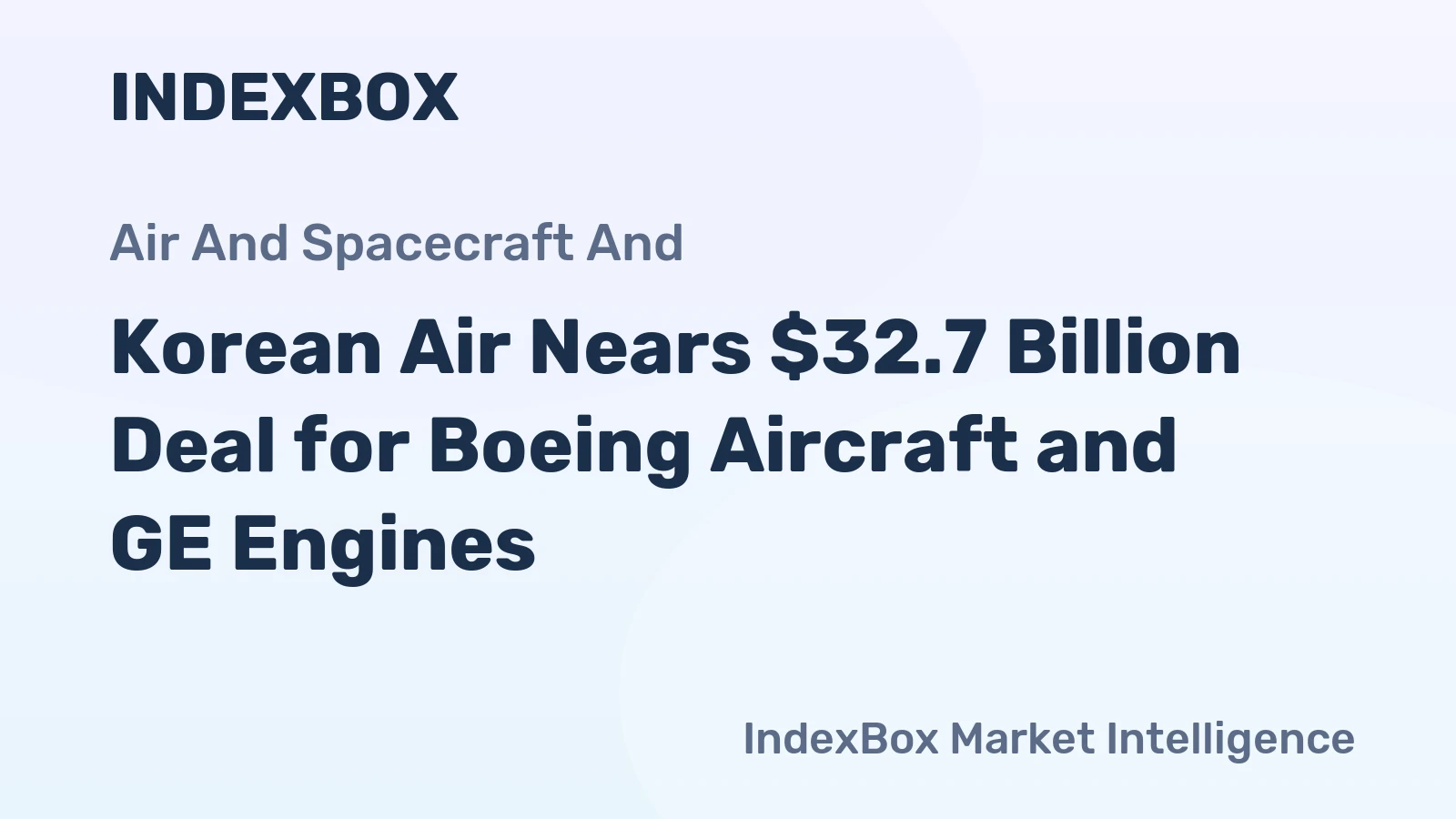 Korean Air Nears $32.7 Billion Deal for Boeing Aircraft and GE Engines