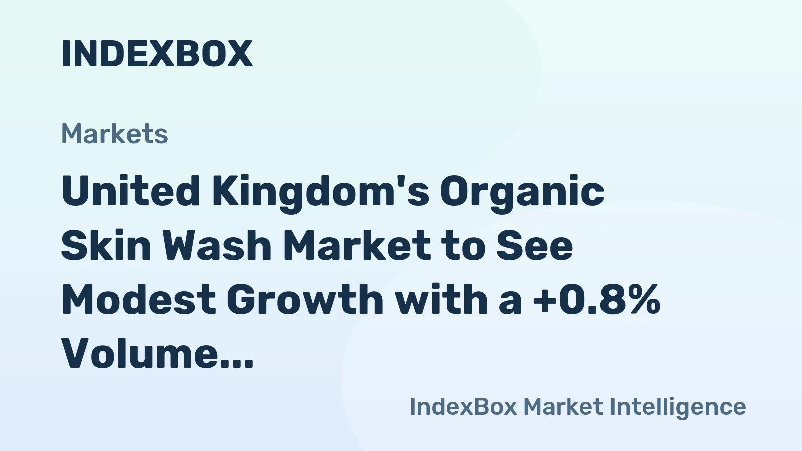United Kingdom's Organic Skin Wash Market to See Modest Growth with a +0.8% Volume CAGR Through 2035