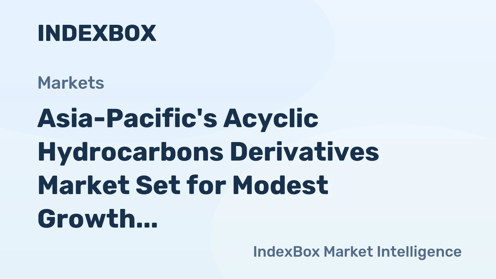 Asia-Pacific's Acyclic Hydrocarbons Derivatives Market Set for Modest Growth With 2.1% CAGR Through 2035
