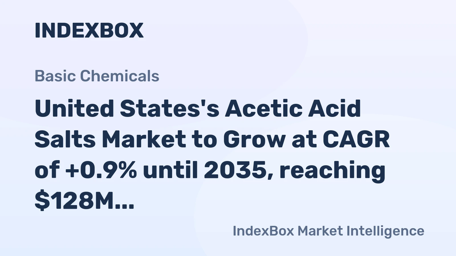 United States's Acetic Acid Salts Market to Grow at CAGR of +0.9% until 2035, reaching $128M in value