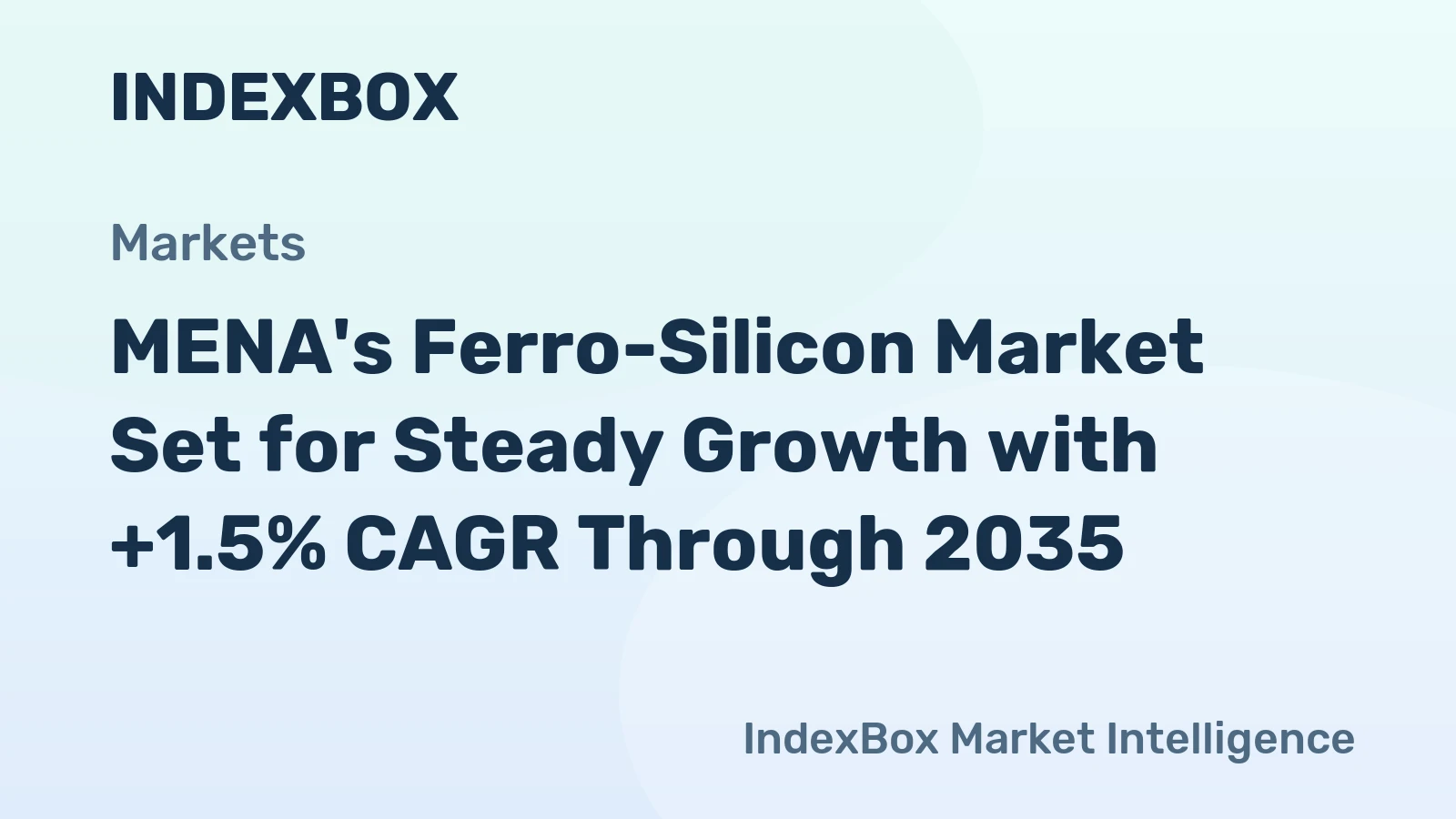 MENA's Ferro-Silicon Market Set for Steady Growth with +1.5% CAGR Through 2035