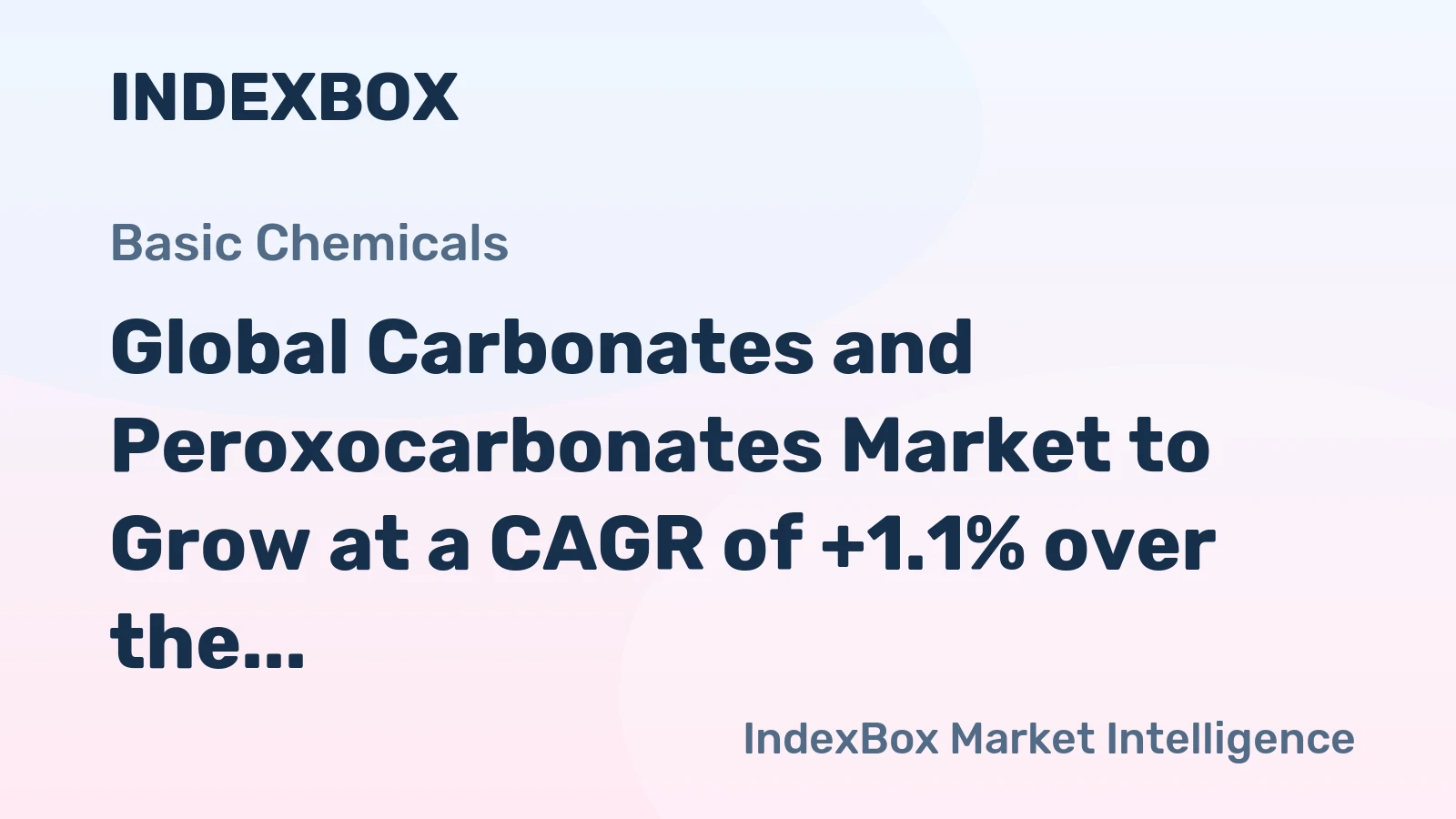 Global Carbonates and Peroxocarbonates Market to Grow at a CAGR of +1.1% over the Next Decade