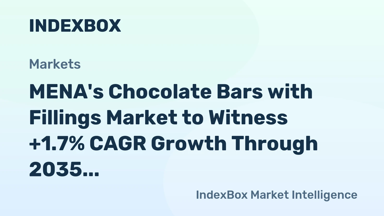 MENA's Chocolate Bars with Fillings Market to Witness +1.7% CAGR Growth Through 2035