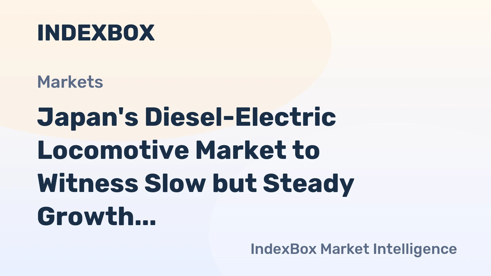 Japan's Diesel-Electric Locomotive Market to Witness Slow but Steady Growth with a CAGR of +1.8% from 2024-2035