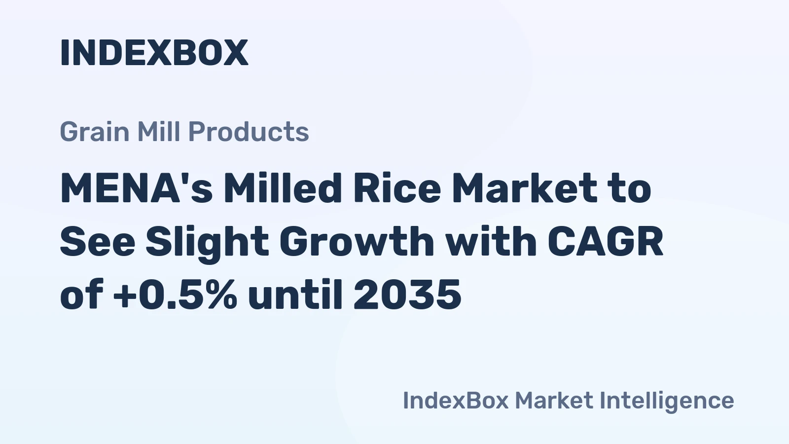 MENA's Milled Rice Market to See Slight Growth with CAGR of +0.5% until 2035
