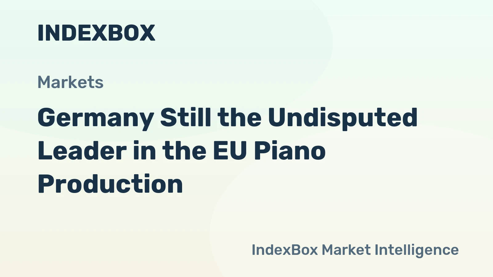 Germany Still the Undisputed Leader in the EU Piano Production