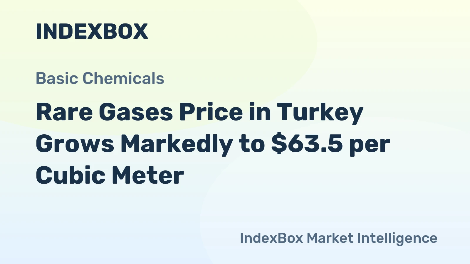 Rare Gases Price in Turkey Grows Markedly to $63.5 per Cubic Meter