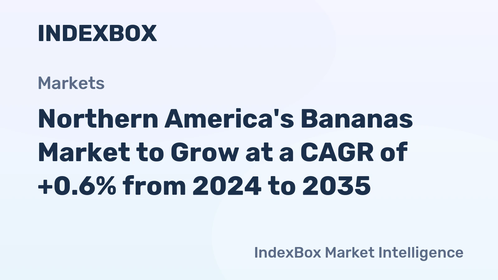 Northern America's Bananas Market to Grow at a CAGR of +0.6% from 2024 to 2035