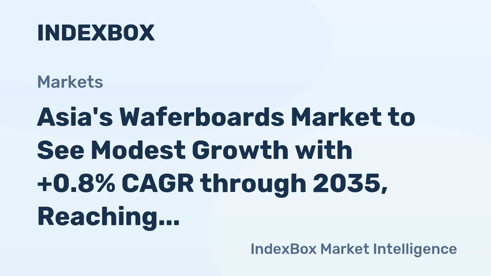 Asia's Waferboards Market to See Modest Growth with +0.8% CAGR through 2035, Reaching $21.2B in Value