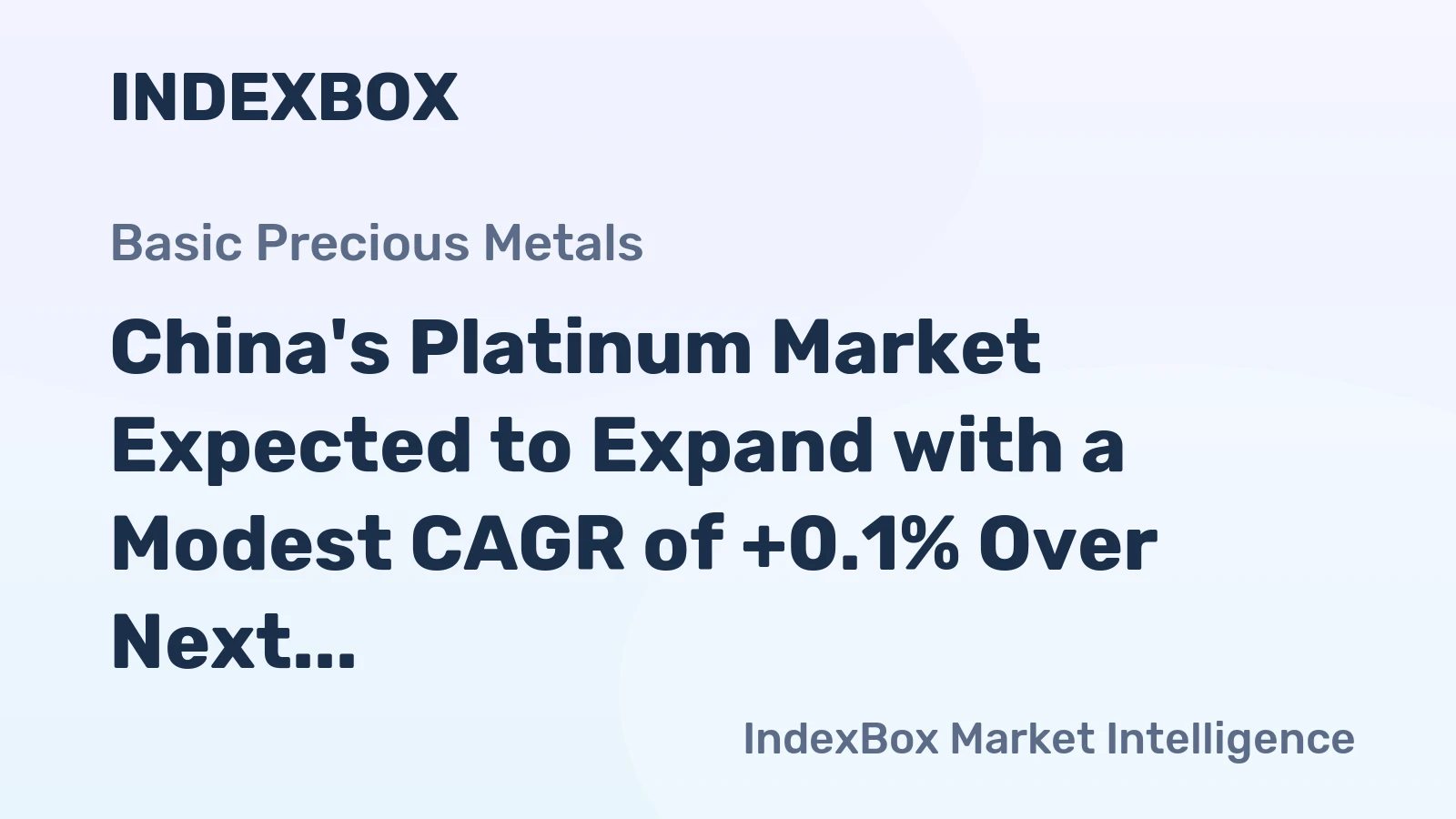 China's Platinum Market Expected to Expand with a Modest CAGR of +0.1% Over Next Decade, Reaching $105.1B by 2035