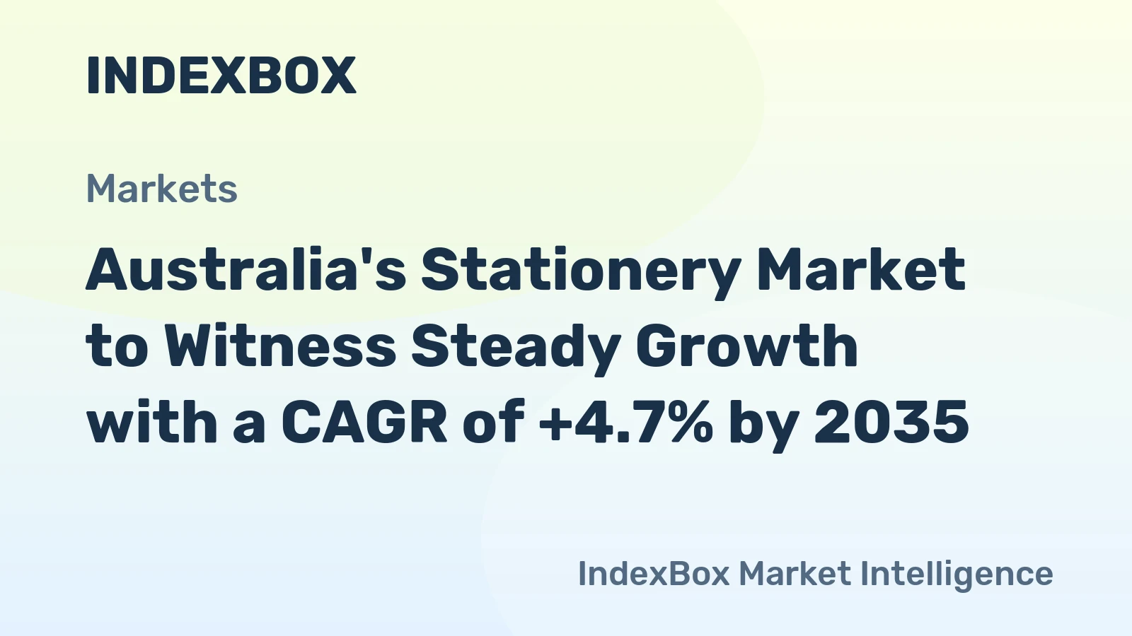 Australia's Stationery Market to Witness Steady Growth with a CAGR of +4.7% by 2035