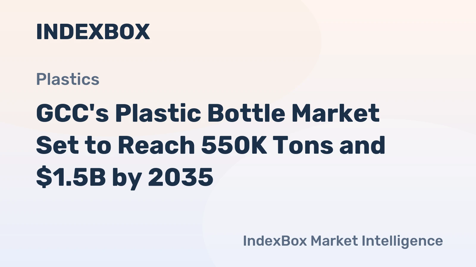 GCC's Plastic Bottle Market Set to Reach 550K Tons and $1.5B by 2035