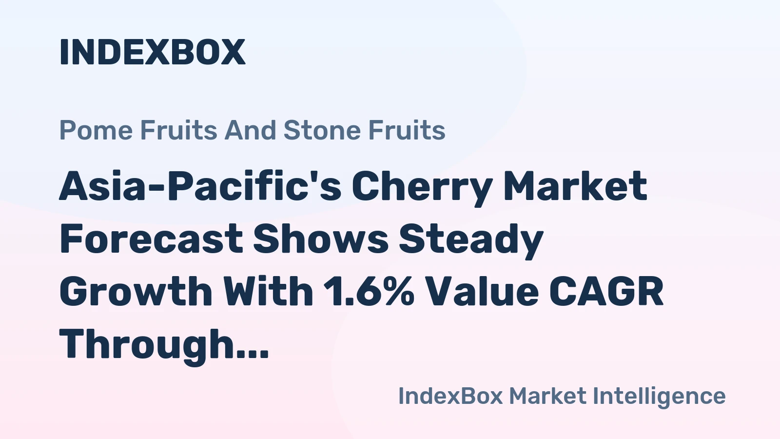 Asia-Pacific's Cherry Market Forecast Shows Steady Growth With 1.6% Value CAGR Through 2035