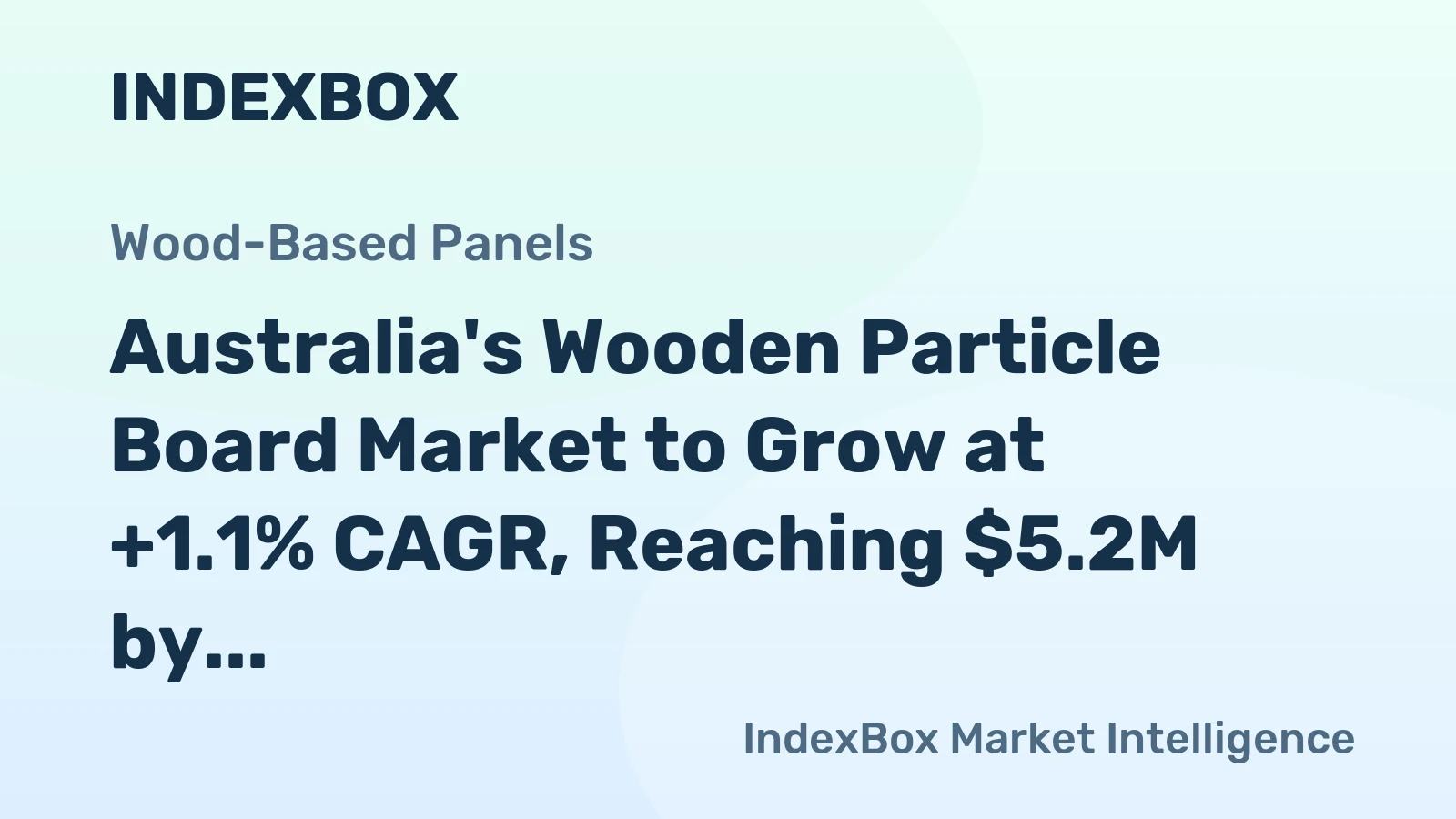 Australia's Wooden Particle Board Market to Grow at +1.1% CAGR, Reaching $5.2M by 2035