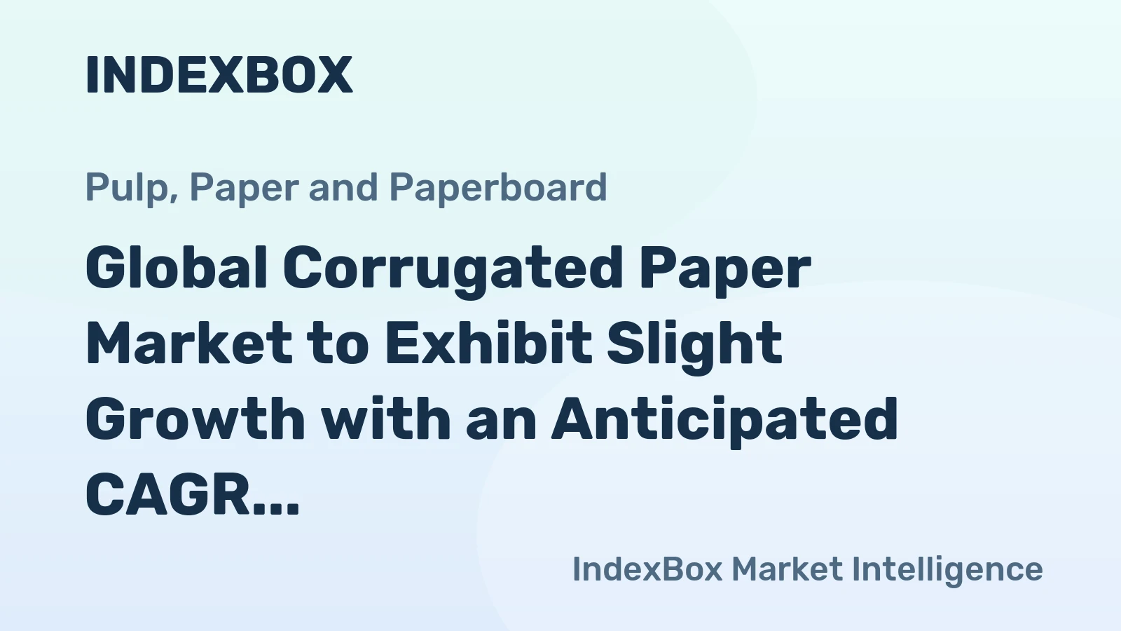 Global Corrugated Paper Market to Exhibit Slight Growth with an Anticipated CAGR of +1.0% from 2024 to 2035