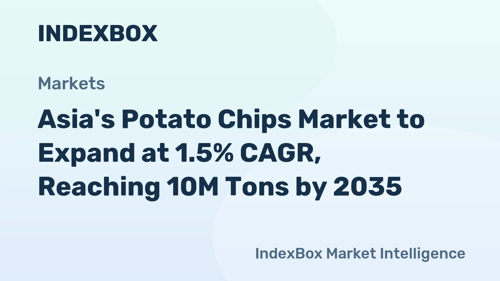 Asia's Potato Chips Market to Expand at 1.5% CAGR, Reaching 10M Tons by 2035