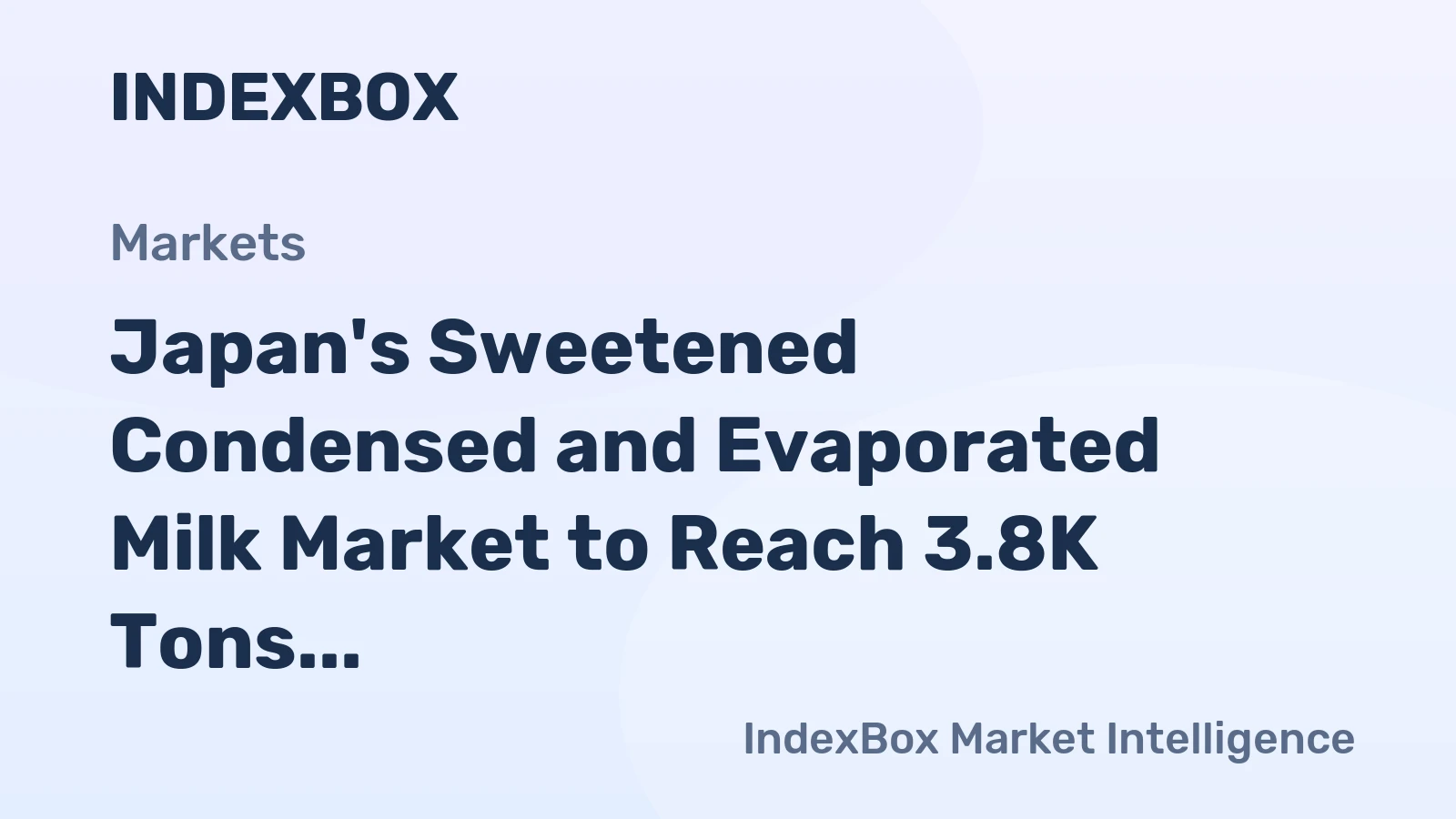 Japan's Sweetened Condensed and Evaporated Milk Market to Reach 3.8K Tons and $23M by 2035