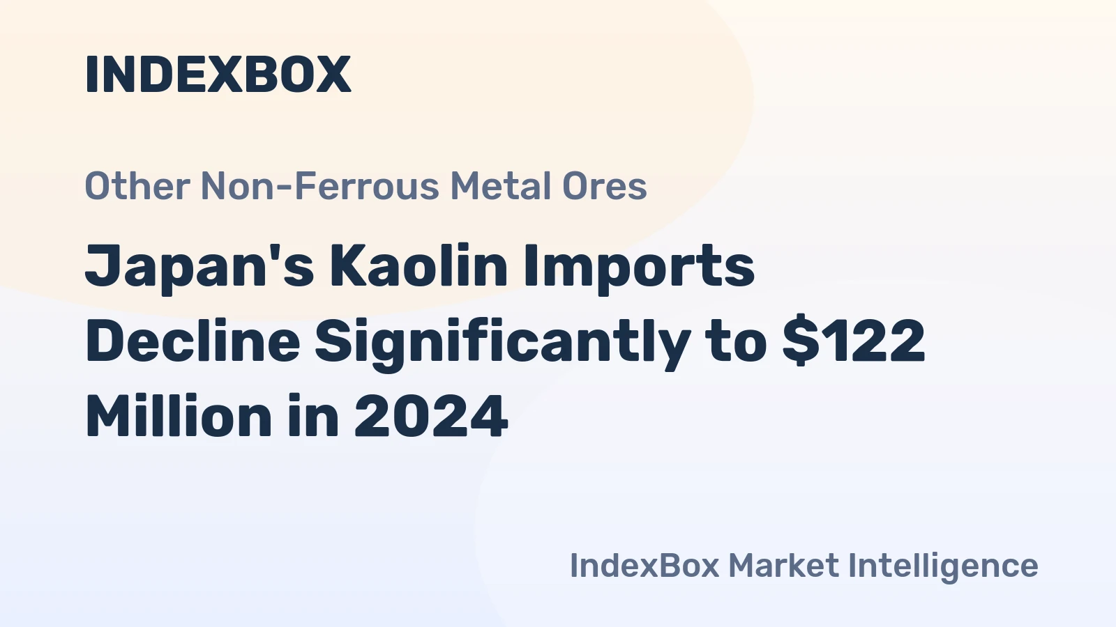 Japan's Kaolin Imports Decline Significantly to $122 Million in 2024